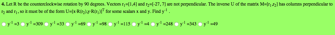 Solved Let R be the counterclockwise rotation by 90 degrees. | Chegg.com