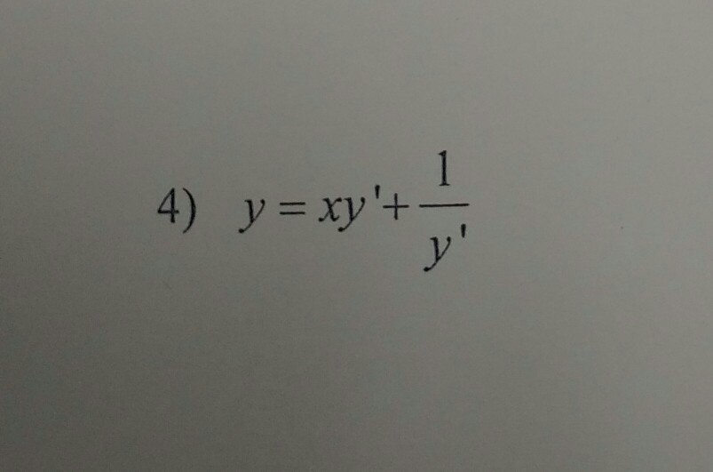 Solved 4) y=xy'+ y' | Chegg.com