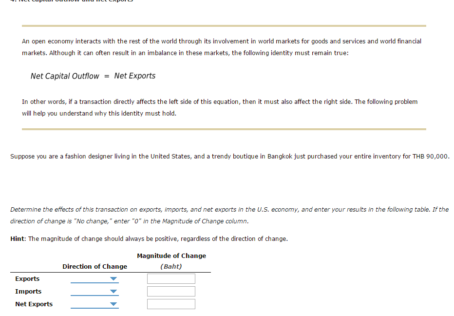 Solved 1. Imports, exports, and the trade balance The | Chegg.com
