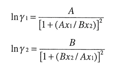 Solved The van Laar equations are commonly used to predict | Chegg.com