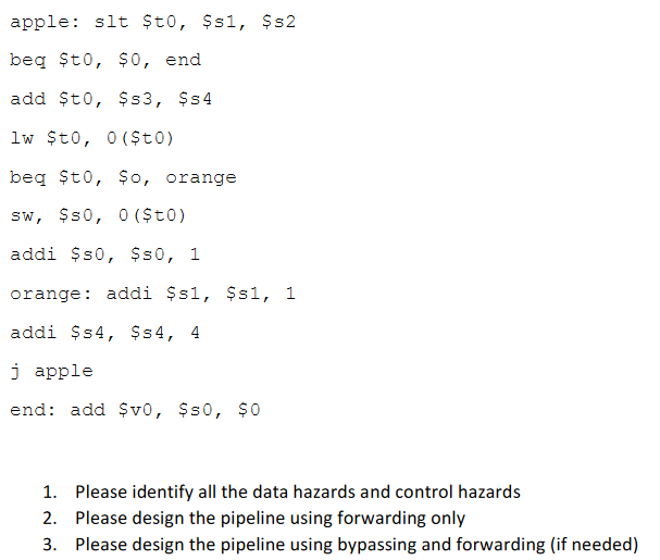 This is MIPS assembly code. I need help with the 3 | Chegg.com