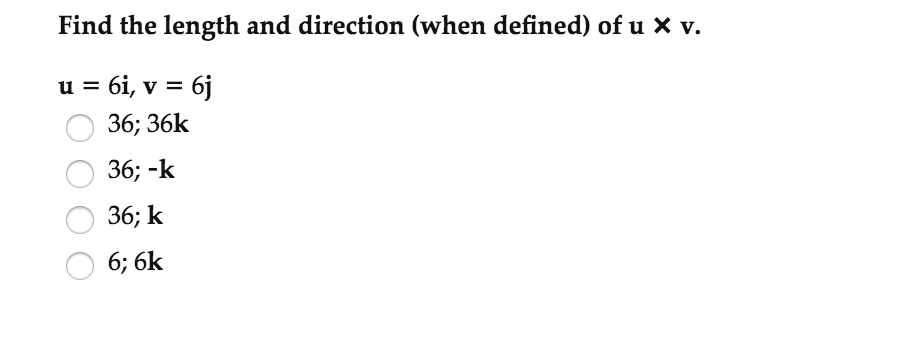 Solved Find the length and direction (when defined) of u | Chegg.com