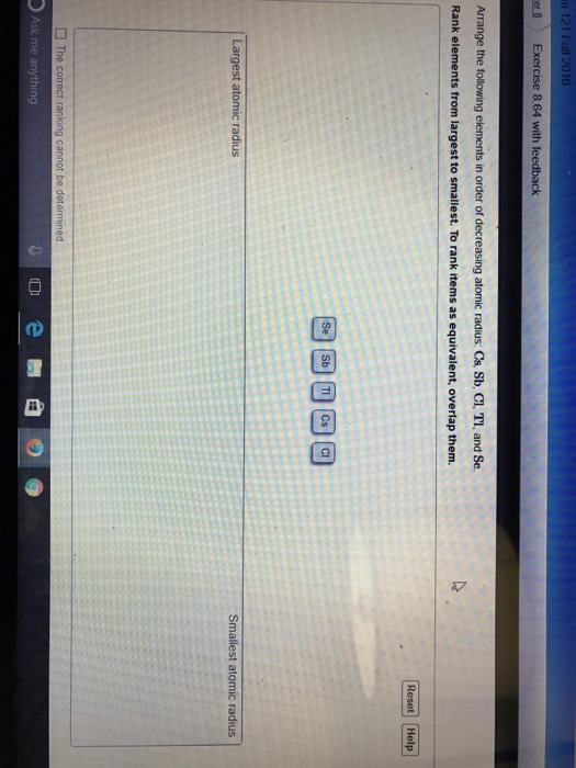 Solved Arrange the following elements in order of decreasing | Chegg.com