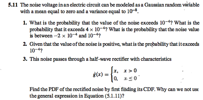 The noise voltage in an electric circuit can be | Chegg.com