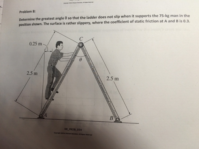 Solved Determine the greatest angle theta so that the ladder | Chegg.com