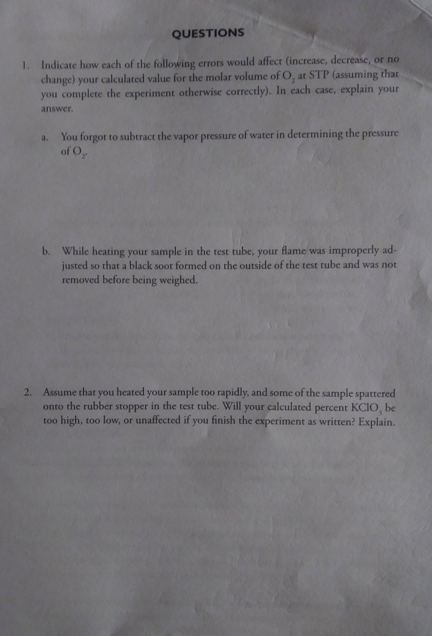 Solved QUESTIONS Indicate how each of the following errors | Chegg.com