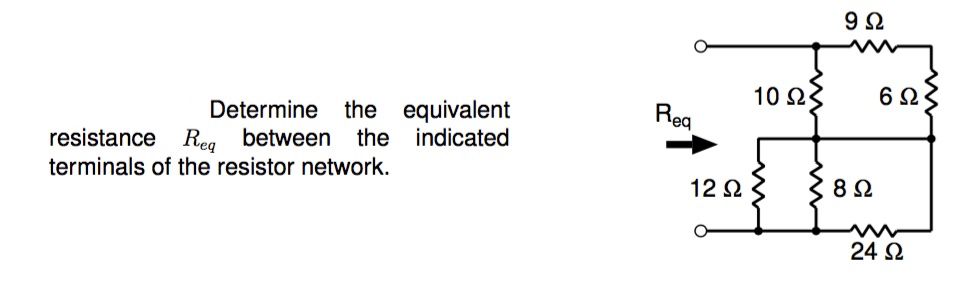 Solved Determine the equivalent resistance Req , between | Chegg.com