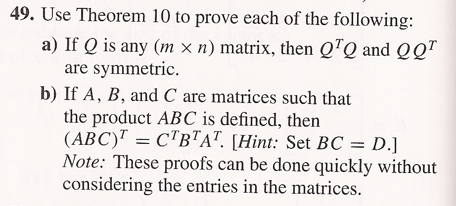 Solved Use Theorem 10 to prove each of the following: If Q | Chegg.com