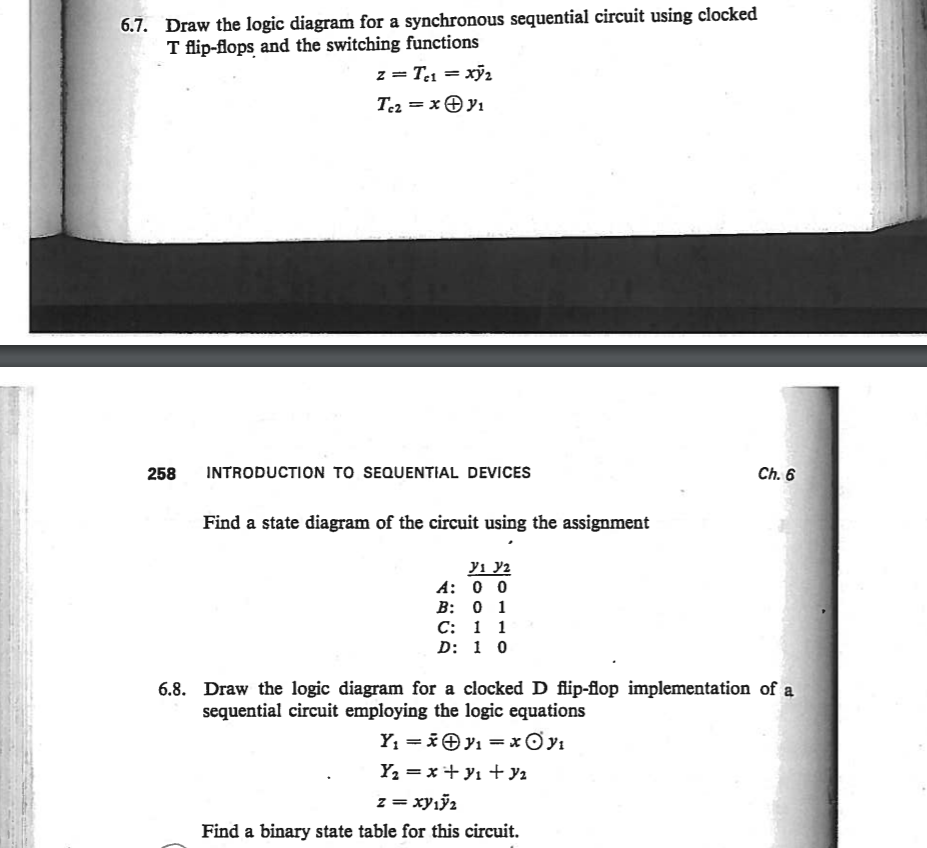 Solved 6.7. Draw the logic diagram for a synchronous | Chegg.com
