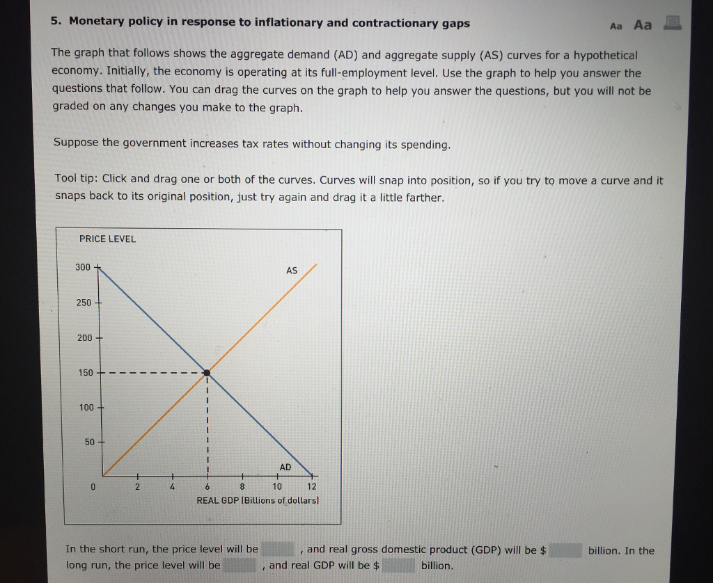 Solved 5. Monetary policy in response to inflationary and | Chegg.com
