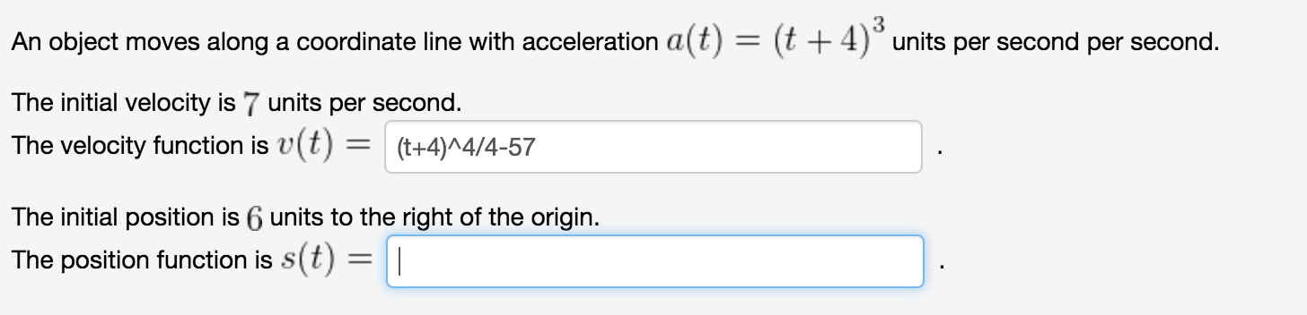 Solved An Object Moves Along A Coordinate Line With