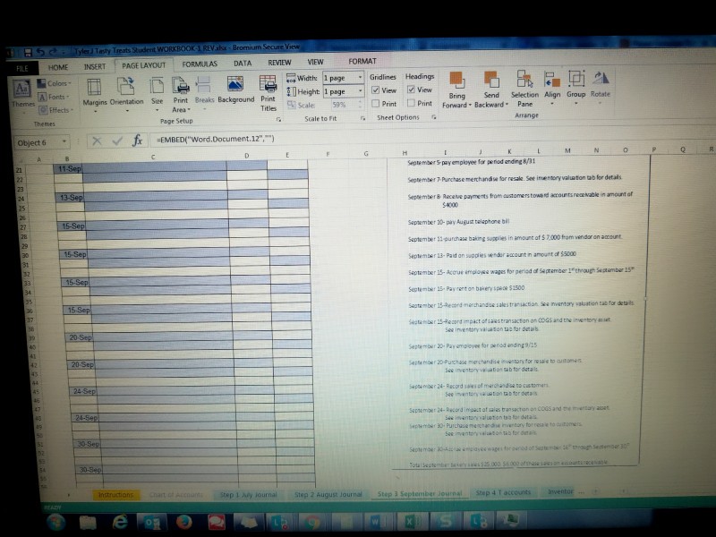 FIL HOME INSERT? PAGE LAYOUT, FORMULAS DATA REVIEW | Chegg.com