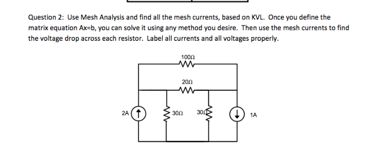 Solved Question 2: Use Mesh Analysis and find all the mesh | Chegg.com