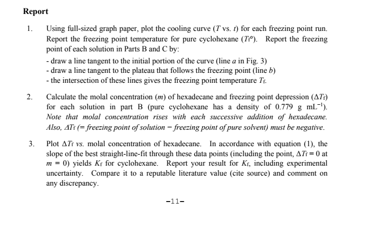 Solved Report 1. Using full-sized graph paper, plot the | Chegg.com