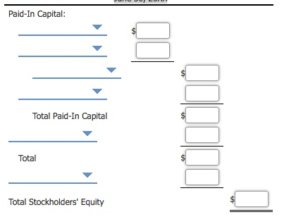 Solved Stockholders' Equity Section of Balance Sheet The | Chegg.com