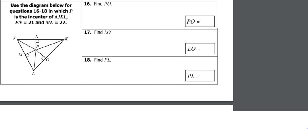 Solved Use the diagram below for 16. Find PO questions 16-18 | Chegg.com