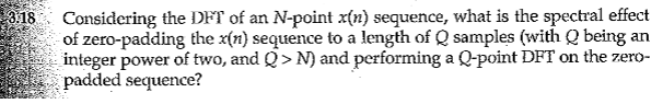 8 Considering the DFT of an N-point x(n) sequence, | Chegg.com