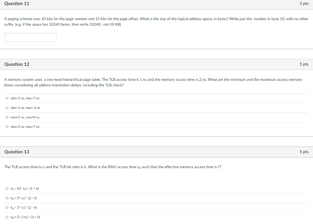 Solved A paging scheme uses 10 bits for the page number and | Chegg.com