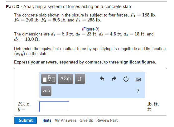 Solved Part D - Analyzing a system of forces acting on a | Chegg.com