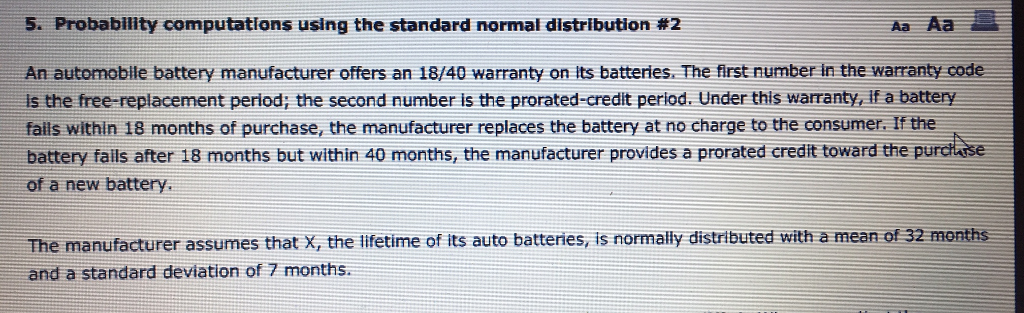 Solved Probability computations using the standard normal | Chegg.com
