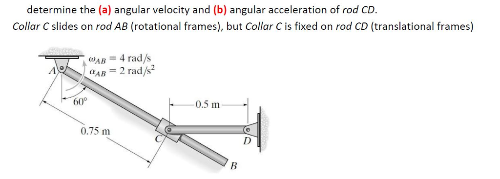 Solved determine the (a) angular velocity and (b) angular | Chegg.com