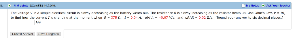 Solved 7. 01.5 points | Previous Answers SCalcET8 | Chegg.com Solved 7. 01.5 points | Previous Answers SCalcET8 | Chegg.com