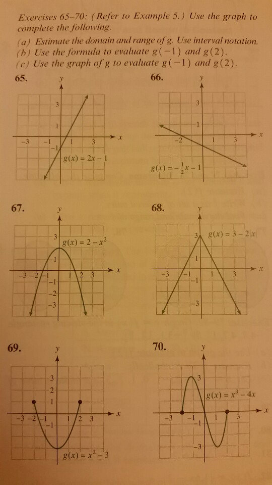 Solved Exercises 65-70: (Refer to Example 5.) Use the graph | Chegg.com