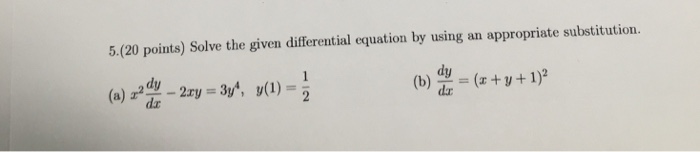 Solved Solve the given differential equation by using an | Chegg.com