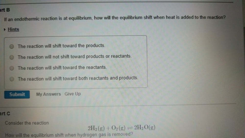 Solved Submit My Answers Give Up Part C When you open a | Chegg.com