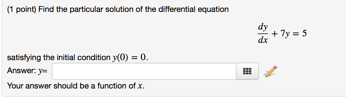 Solved Find the particular solution of the differential | Chegg.com