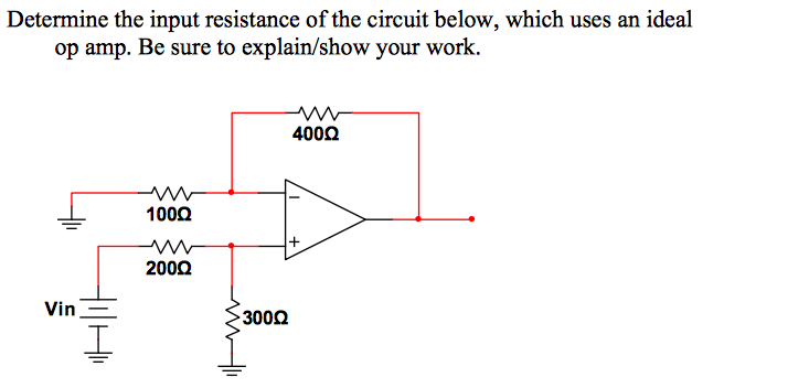 Solved Determine the input resistance of the circuit below, | Chegg.com