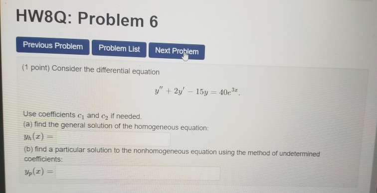 Solved HW9: Problem 7 Previous Problem Problem List Next | Chegg.com