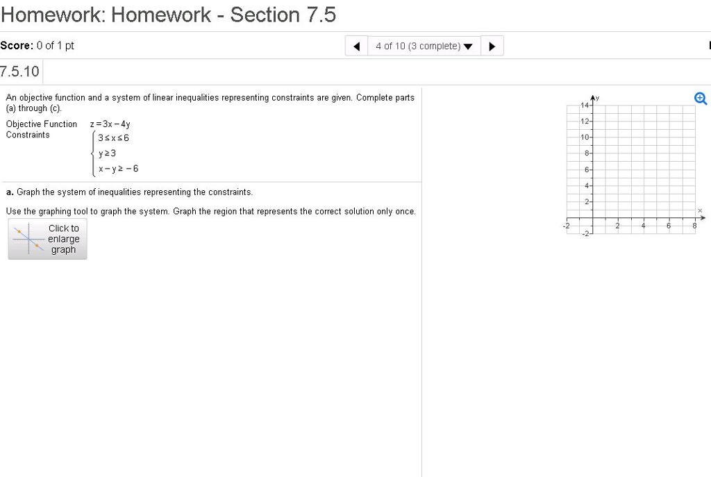 Solved An Objective Function And A System Of Linear
