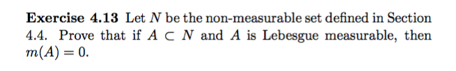 Solved Let N be the non-measurable set defined in Section | Chegg.com