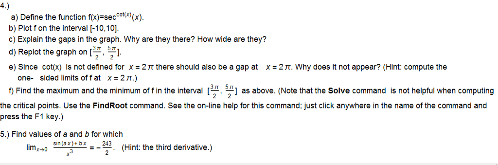 Solved Part of our Calculus coursework is using Wolfram | Chegg.com