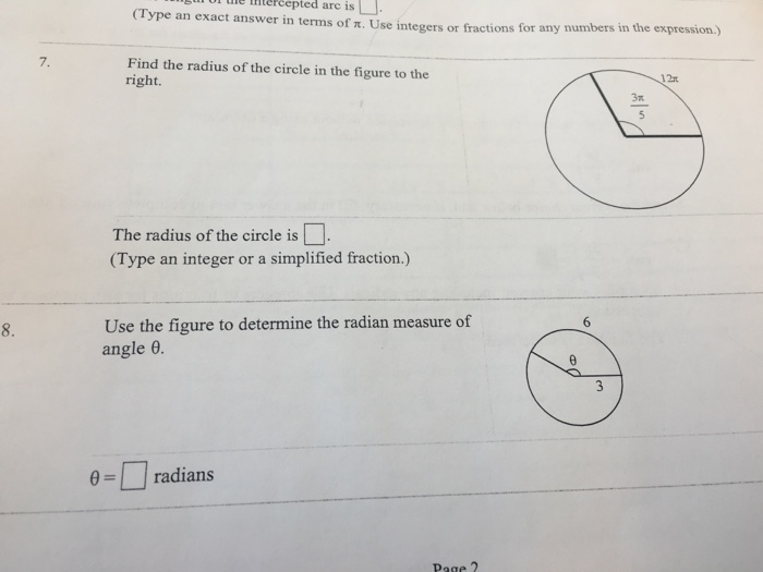 Solved Find the radius of the circle in the figure to the | Chegg.com