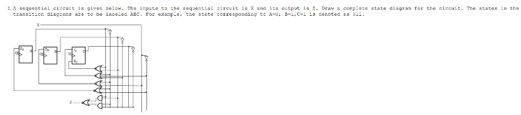 Solved 2.n sequential circuit is given below. The inputs ta | Chegg.com