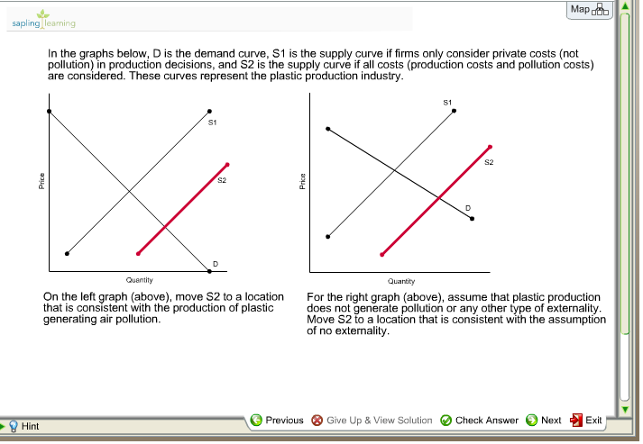 Solved Map pling In the graphs below, D is the demand curve, | Chegg.com