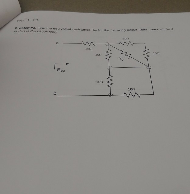 Solved page - 4-of6 Problem#3. Find the equivalent | Chegg.com