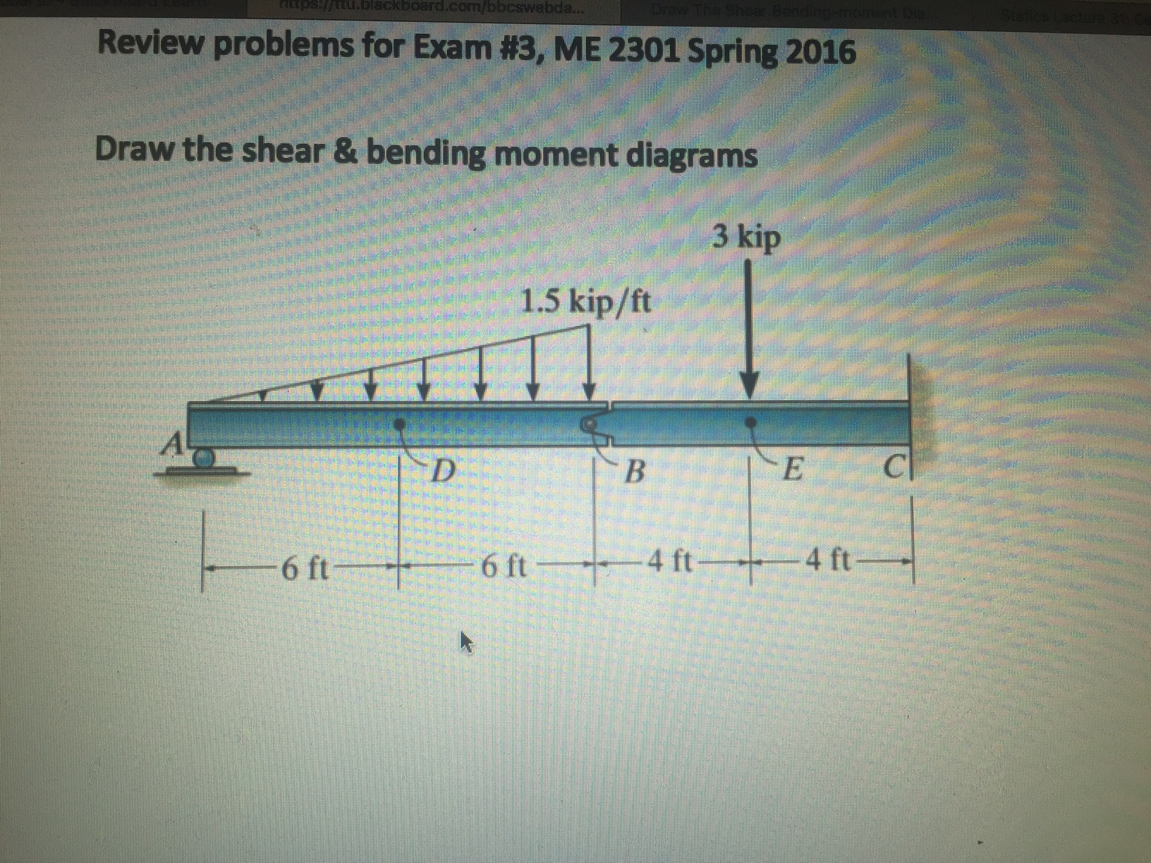 Solved Draw the shear & bending moment diagrams | Chegg.com