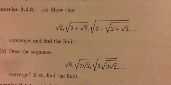 Solved Show that Squareroot 2, Squareroot 2 + Squareroot 2, | Chegg.com