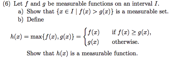 Solved 6 Let F And G Be Measurable Functions On An
