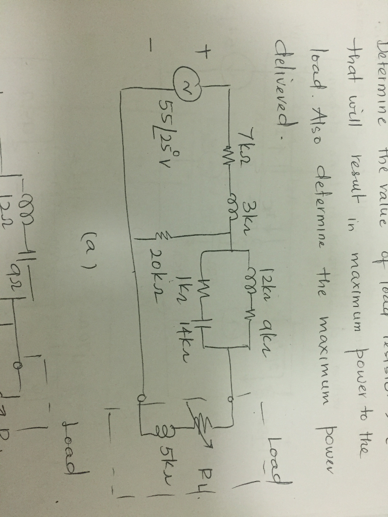 Solved Determine the value of load resistor RL that will | Chegg.com
