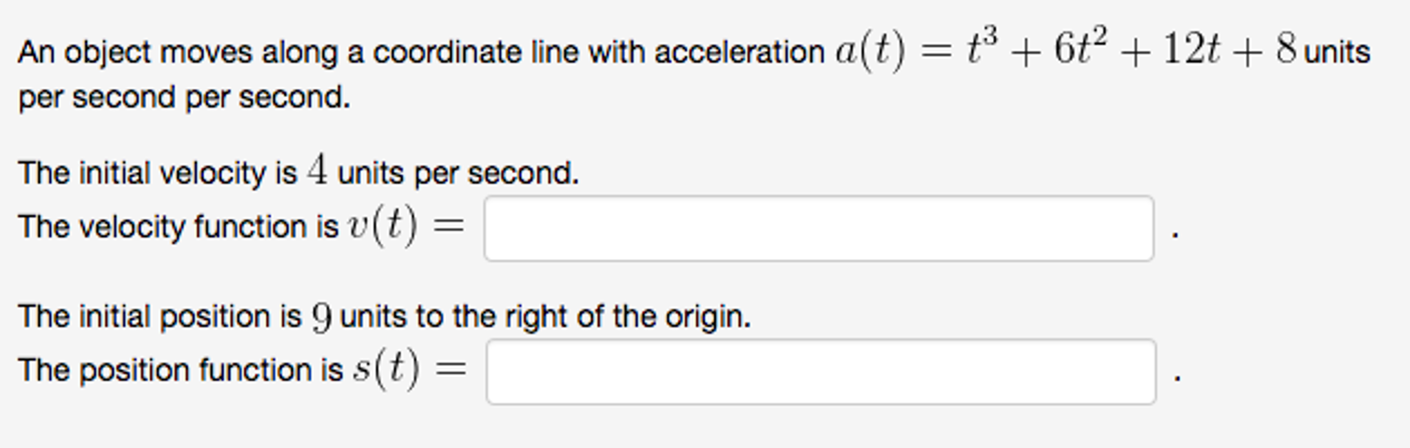 Solved An Object Moves Along A Coordinate Line With