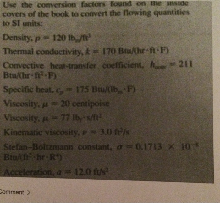 Solved Use the conversion factors found on the inside covers | Chegg.com