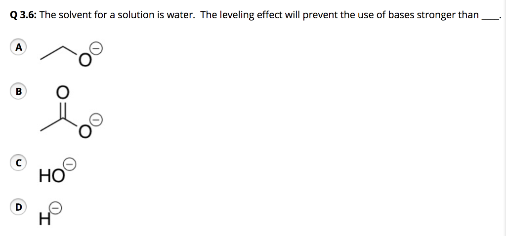 Solved The solvent for a solution is water. The leveling | Chegg.com
