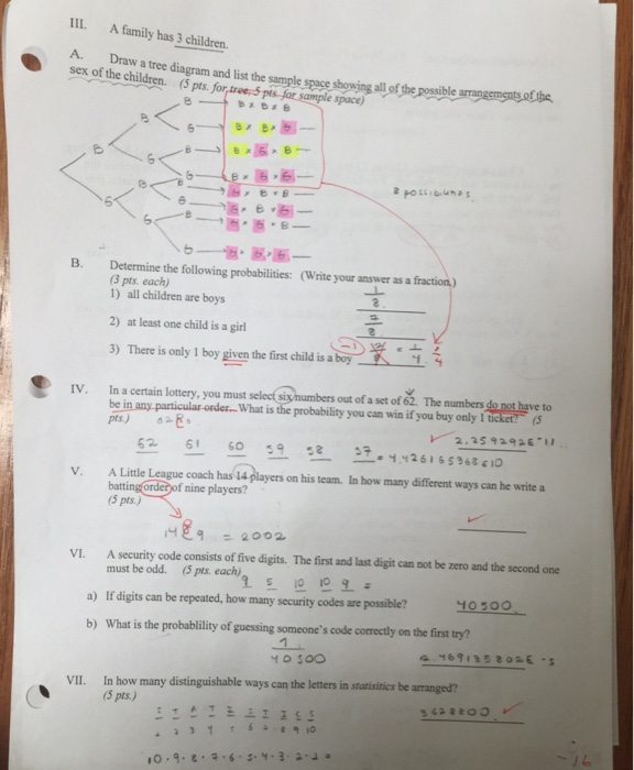Draw a tree diagram and list the sample space | Chegg.com