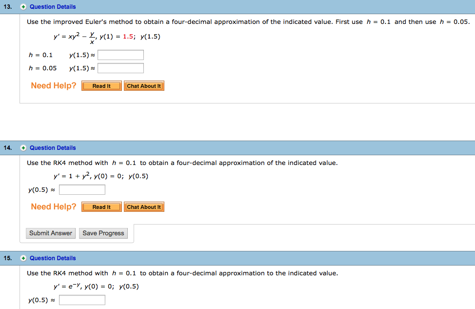 Solved Use the improved Euler's method to obtain a | Chegg.com