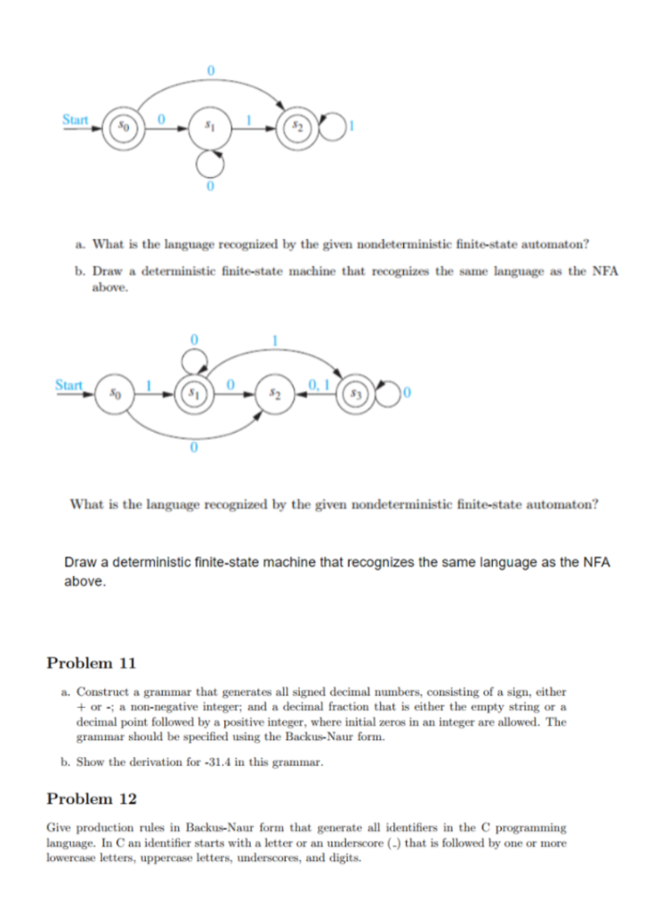 Solved 0 Start So 0 S1 0 a. What is the language recognized | Chegg.com