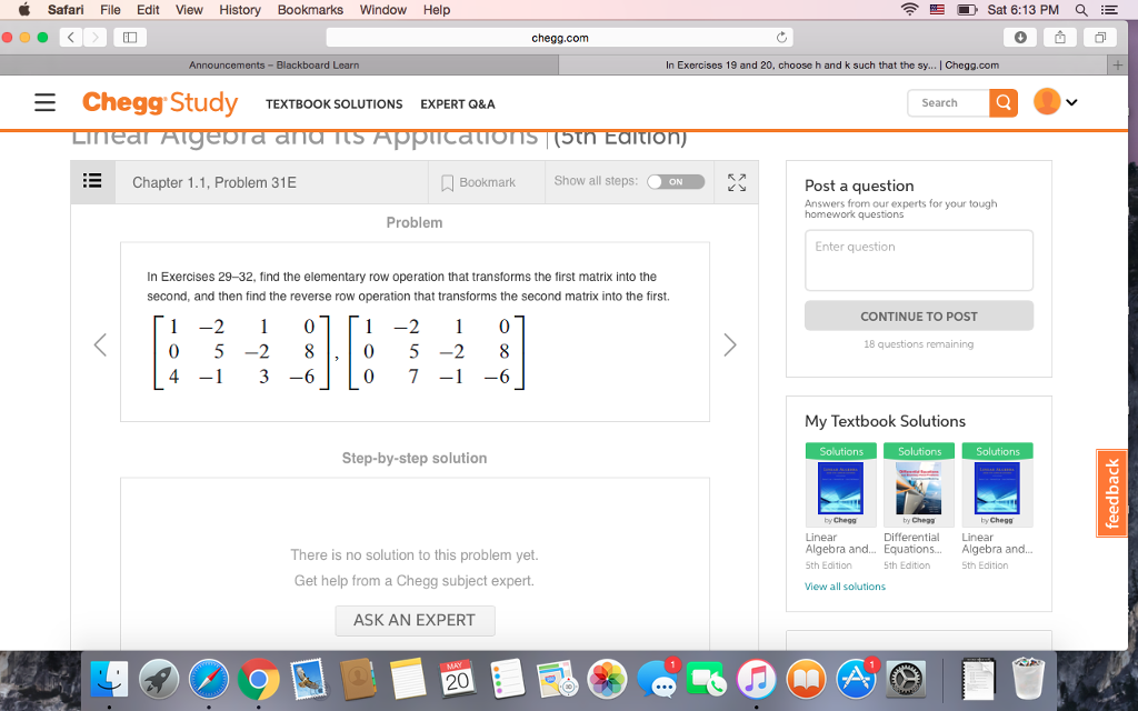 Solved In Exercises 29-32, find the elementary row operation | Chegg.com